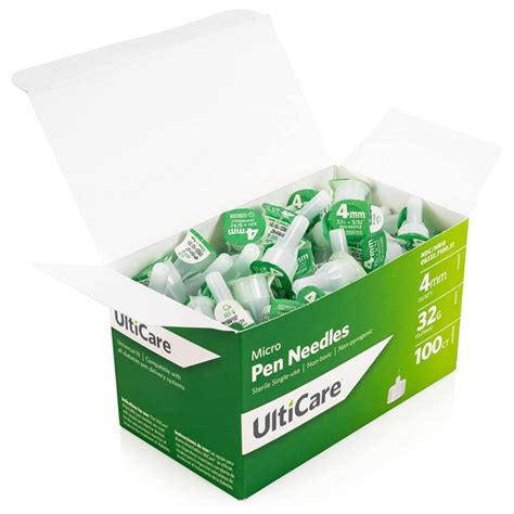 Ulticare Micro Pen Needles 4mm 32g 100bx
