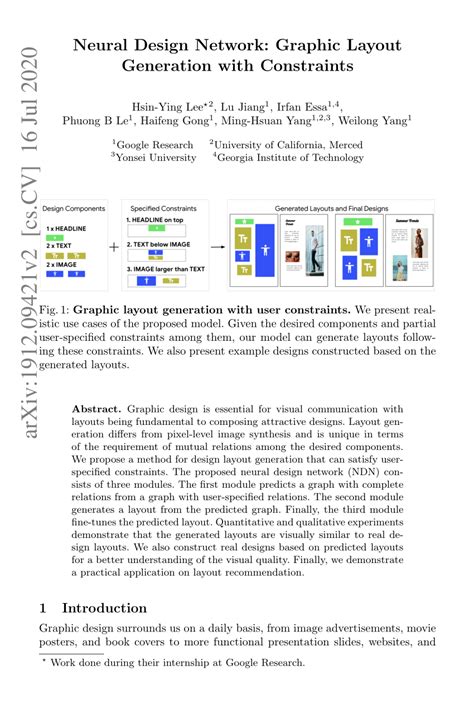Pdf Neural Design Network Graphic Layout Generation With Constraints