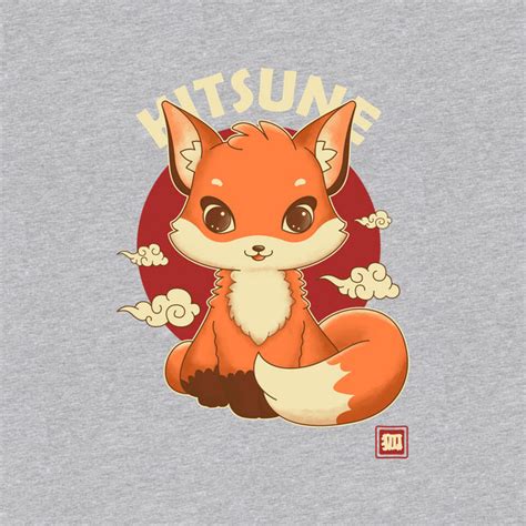 Kawaii Kitsune Mens Premium Tee Retrodivision By Teefury