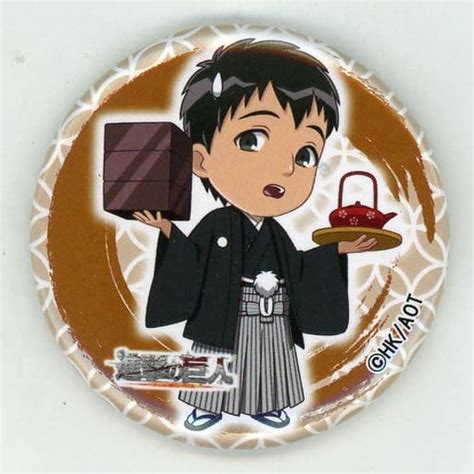 駿河屋 ベルトルト・フーバー和装 57mm缶バッジ 「劇場版 進撃の巨人 Season2 ～覚醒の咆哮～×charaum Cafe