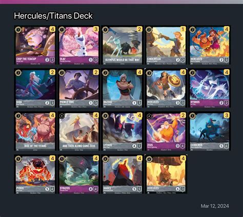 Herculestitans Deck Lorcana Deck Disney Lorcana