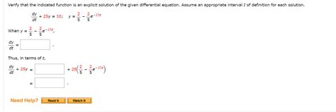 Solved Verify That The Indicated Function Is An Explicit