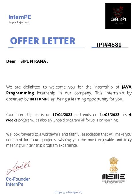 Sipun Rana On Linkedin Internpe Internship