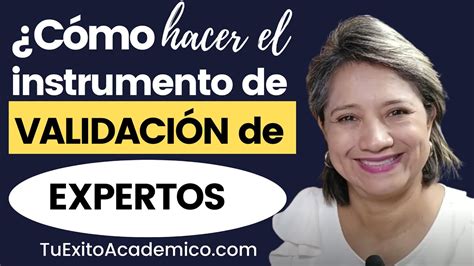 CÓmo Hacer El Instrumento De 🟩 ValidaciÓn De Expertos Ejemplo Youtube