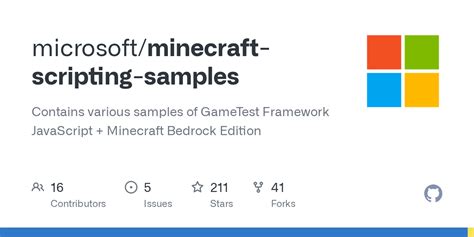 Github Microsoftminecraft Scripting Samples Contains Various Samples Of Gametest Framework