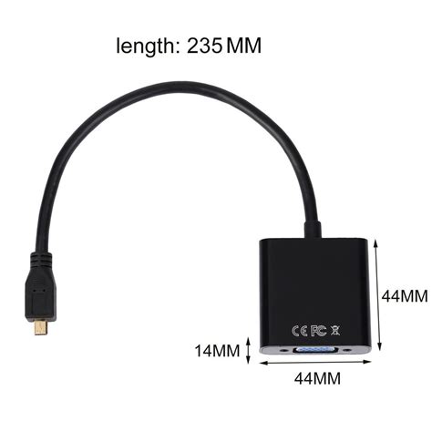 1080p Micro Hdmi Vers Vga Femelle Câble Vidéo Conv Grandado