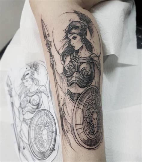 Athena Sketchy Tattoo Greek Tattoos Mythology Tattoos