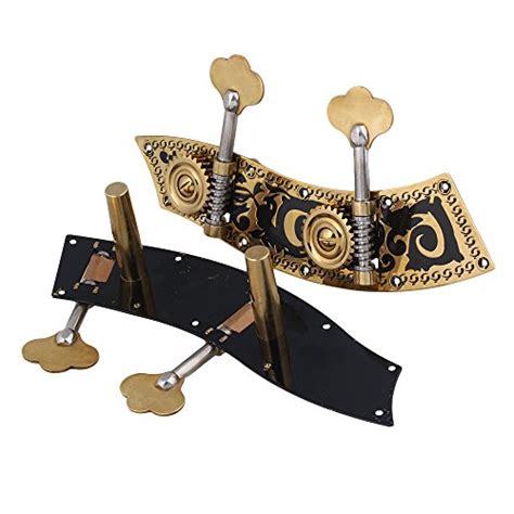 Yibuy 2r2l Golden Brass Carved Tuners Machine Head Tuning Keys For Bass