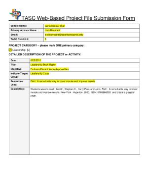 Fillable Online Get Tasc Web Based Project File Submission Form Us