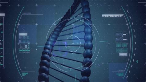 Premium Stock Video Animation Of Scope Scanning Over Dna Strand