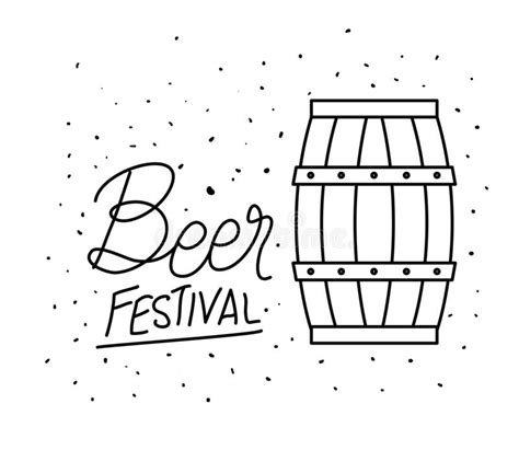 Beer Wood Barrel Of Festival Vector Design Stock Vector Illustration
