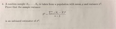 Solved take n from a population with mean μ and variance σ2 Chegg