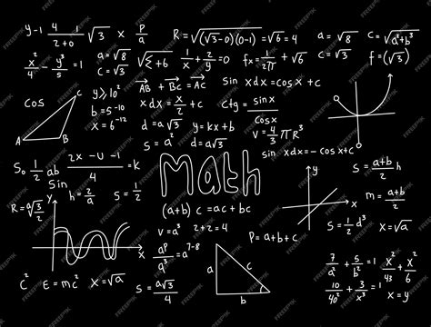 Premium Vector Realistic Math Chalkboard Background Illustration