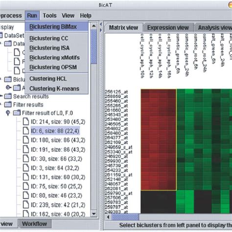 biclustering algorithms employed by bicat barkow et al 2006