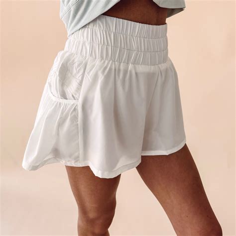 Athletic Flutter Shorts White Indie Collection