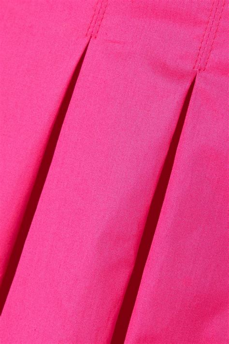 La Ligne Pleated Cotton Poplin Midi Dress The Outnet