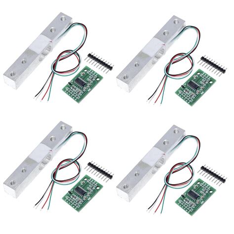 Shanghj 4 Sets Digital Load Cell Weight Sensor Hx711 Adc Module