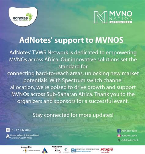 Adnotes On Linkedin Connectivity Mvno Tvws Africaconnects Adnotes