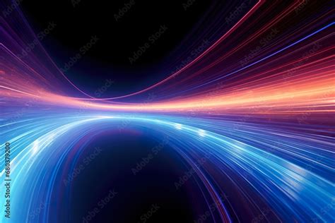 The Information Highway Shows A Tunnel Of Light Fluid Rectilinear And Curves Objective