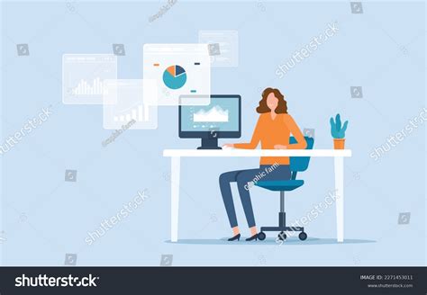 Business People Working Data Analytics Graph Stock Vector Royalty Free 2271453011 Shutterstock