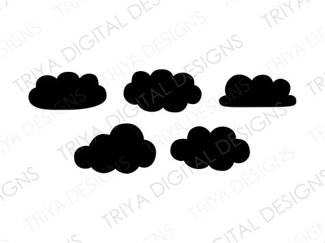 Clouds Clip Art Black And White