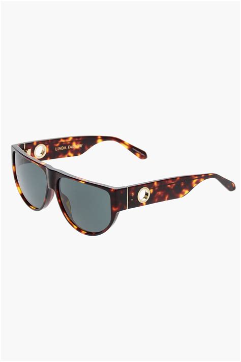 Linda Farrow Tortoiseshell Elodie Shield Sunglasses Women Glamood Outlet