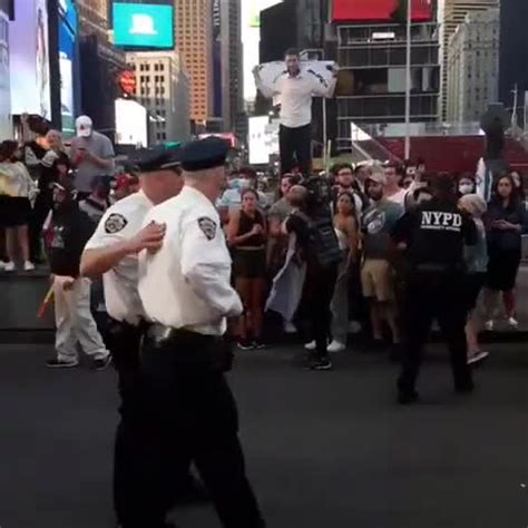Pro Palestine And Pro Israel Protesters Clash In Times Square