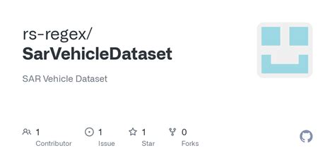 GitHub Rs Regex SarVehicleDataset SAR Vehicle Dataset