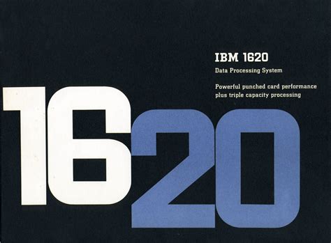 1620 Data Processing System Booklet Graphic Design Graphic Design