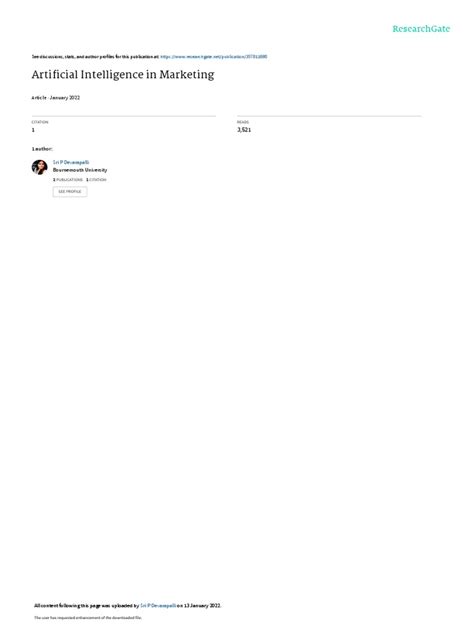 artificial intelligencein marketing final pdf artificial intelligence intelligence ai