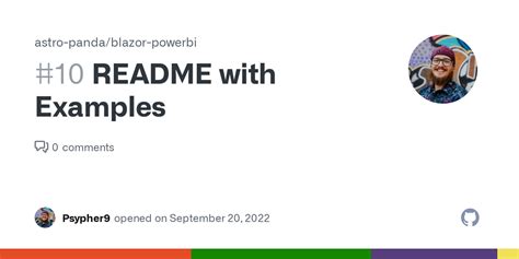 README With Examples Issue 10 Astro Panda Blazor Powerbi GitHub