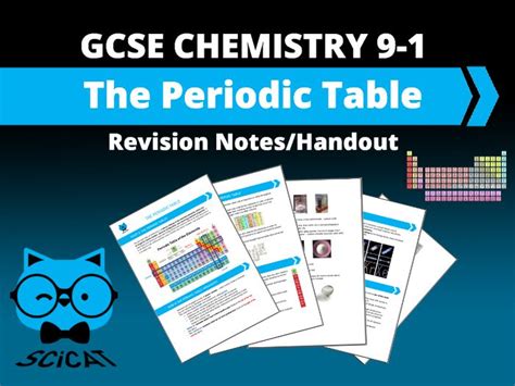 Chemistry Gcse 9 1 Periodic Table Revision Notes Handout Teaching Resources