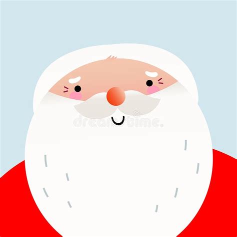Santa Smiling Face Front Stock Illustration Illustration Of Merry