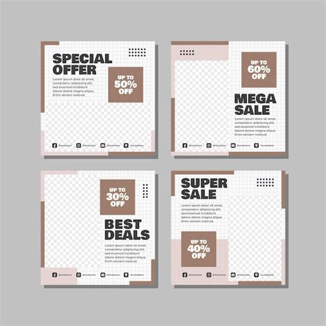 편집 가능한 현대 소셜 미디어 게시물 배너 템플릿 프리미엄 벡터