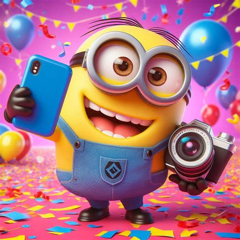Happy Minion Party Selfie Celebration Hd Minion Images Minion T