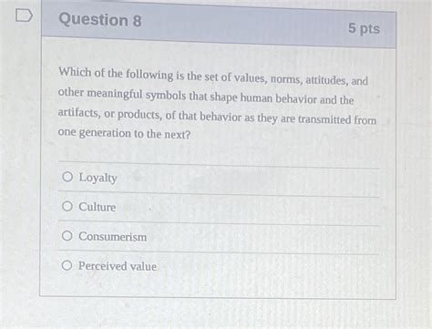 solved question 8which of the following is the set of