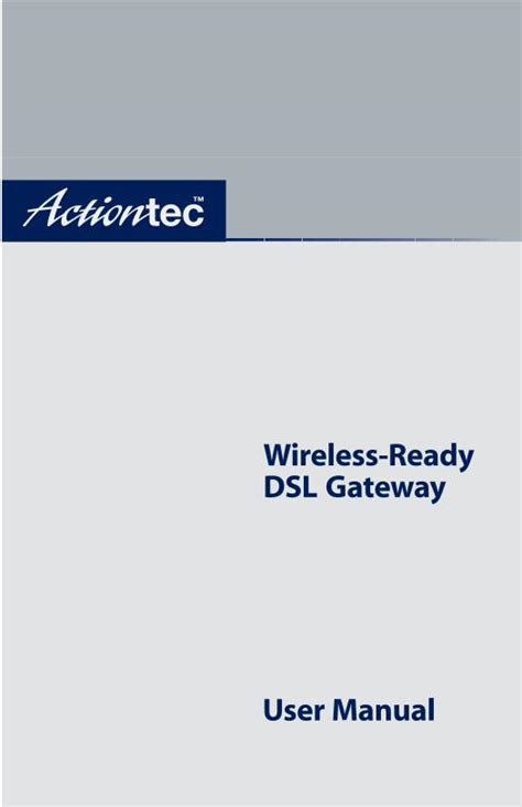 Pdf Wireless Ready Dsl Gateway User Manual Marshallnet