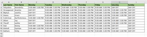 How To Make Employees Schedule In Excel Sheetaki