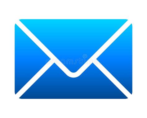Mail Symbol Icon Blue Gradient With Rounded Corners Isolated Vector Stock Vector