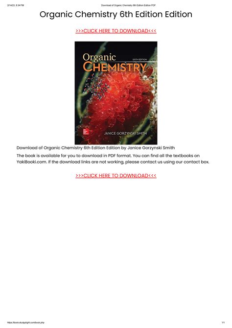 Organic Chemistry 6th Edition Edition Pdf Studyplightbookphp 1
