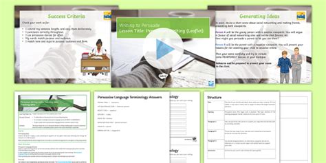 Writing A Persuasive Leaflet Ks2 Primary Resources