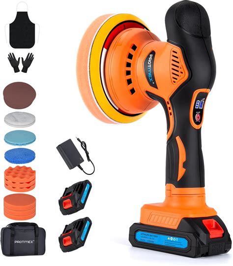 Cordless Car Buffer Polisher With 3pcs 3 0ah Battery 6 Inch Polishing