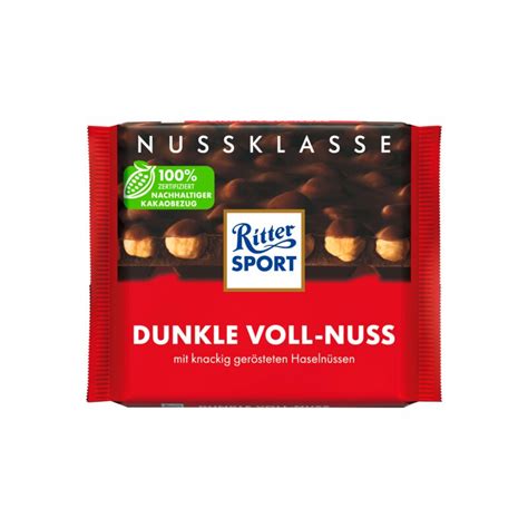 Ritter Sport Nuss Klasse Dunkle Voll Nuss Tafel 100g Lebensmittel V