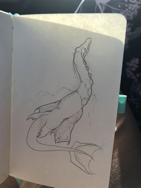 Oc The Merrow A Sketch On The Bus Rimaginarymonsters