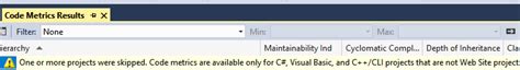 Calculate Code Metrics In Vs2017 For Core And Standard Projects Blog