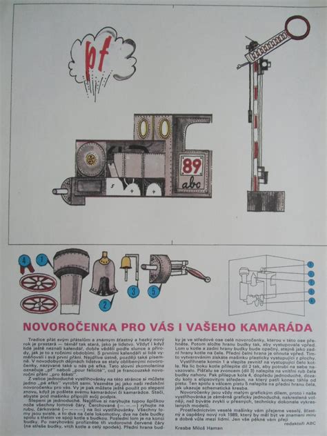 Abc Vystřihovánka Novoročenka Parní Lokomotiva Aukro