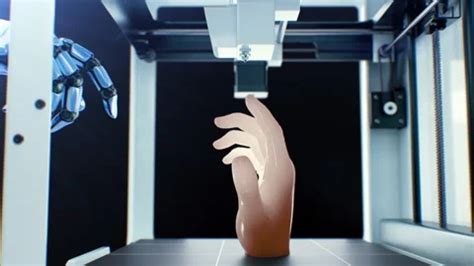 D Printed Human Hand And Metal Robot Ar Stock Video Pond