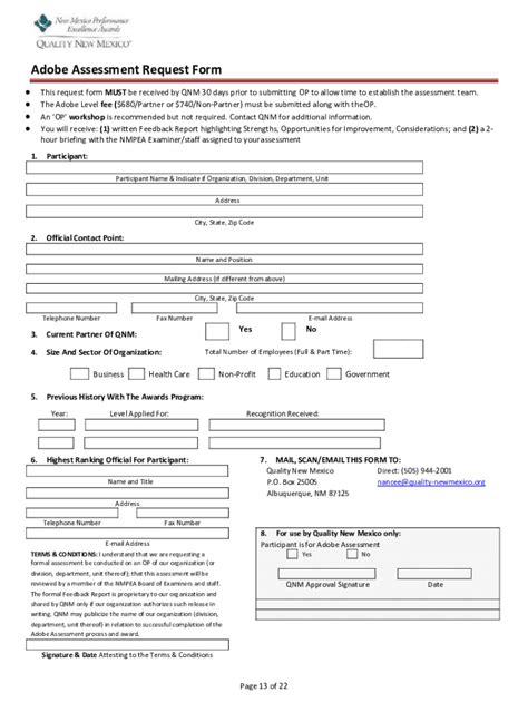 Fillable Online Adobe Assessment Request Form Fax Email Print Pdffiller