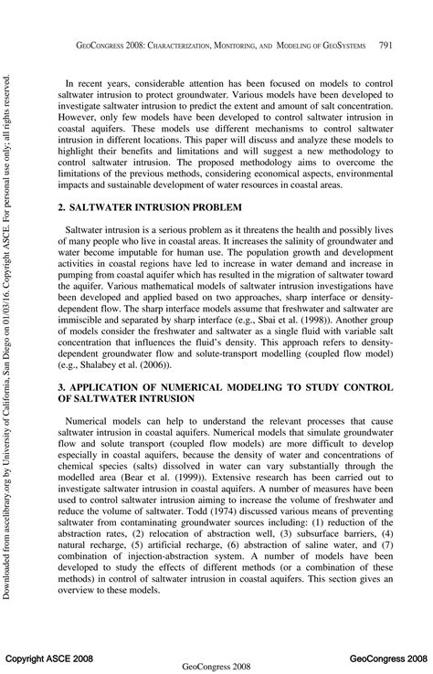 Solution Mathematical Models To Control Saltwater Intrusion In Coastal