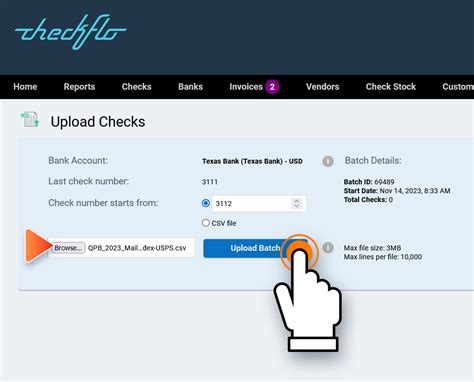 How To Upload Batch Check Payments Using A Csv File Check Printing